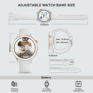 soinfo Smart Watches for Women(Answer/Make Call),Full touch Fitness Tracker Watches with Sleep Monitor 100 Sport Modes Activity Smartwatch Compatible with Android and iOS Phones