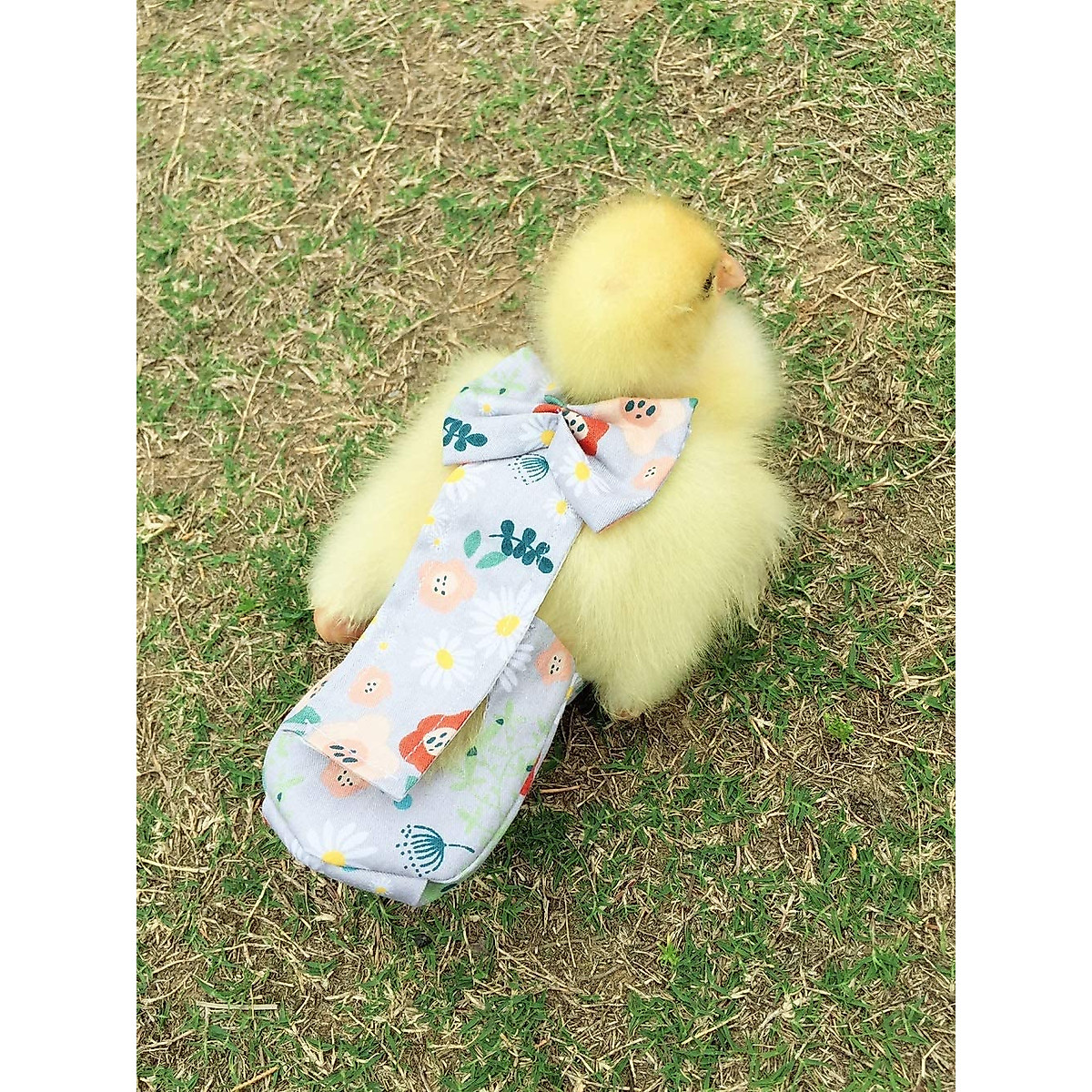WCDJOMOP Duck Diapers, Chicken Diapers, Handmade Diapers for Poultry, Chicken, Duck and Goose Waterproof, Adjustable, Washable Reusable Diapers for Poultry, Duck Supplies (S(0.1kg-0.2kg),Floral)