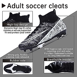 Mens Soccer Cleats Women Football Cleats Soccer Shoes for Big Boy Tacos de Futbol para Hombre High Top Football Shoes Zapatos de Futbol para Hombres Professional Training Football Boots AG FG