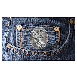 Earth Therapy Pocket Guardian Angel Healing Pack | Includes Opalite Angel Figurine, Angel Token Coin and Serenity Prayer Card