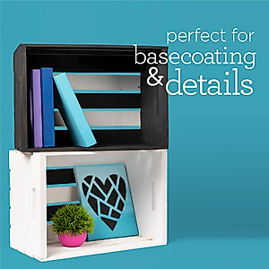 Apple Barrel PROMOABWB Set Featuring 2 16 fl oz White Black Acrylic Paint Colors, (Pack of 2), Multi 2