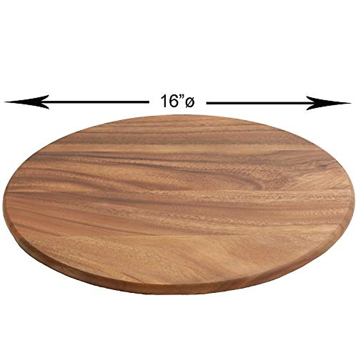 Woodard & Charles Round Lazy Susan Turntable with Stainless Steel Ball Bearing Mechanism (Brown)