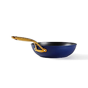 frök All-In-One Platinum Non-Stick Fry Pan Meets Wok with Lid, 11-Inch, Blue & Gold