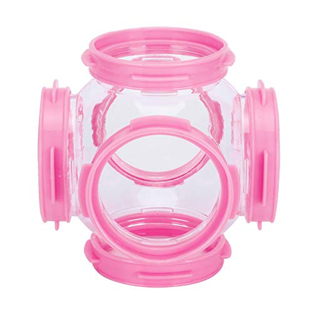 Boquite Valentine's Day Carnival 2Pcs Pipeline Training Line Accessories DIY Hamster Sports Tunnel, Hamster Toy Tubes, for Hamsters Pets(Pink)