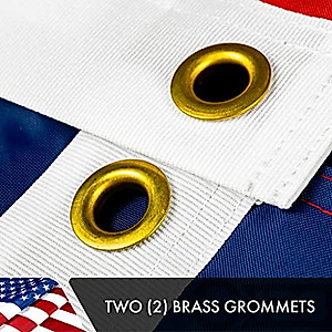 G128 American USA Flag | 3x5 Ft | Double ToughWeave Series Double Sided Embroidered 210D Polyester | Country Flag, Embroidered Stars, Sewn Stripes, Indoor/Outdoor, Brass Grommets, Heavy Duty, 2-ply