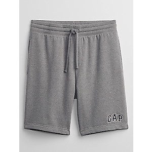 GAP Mens Logo Fleece Shorts, Heather Grey, XX-Large US