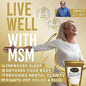 Gold Standard Organic Sulfur Crystals 6lb - 99.9% Pure MSM Crystals - MSM Powder Organic - 3rd Party Tested Sulphur