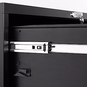 GREATMEET Lateral File Cabinet 3 Drawer,Heavy Duty Metal Lateral File Cabinet with 3 Drawer for Letter/Legal Size,Large Storage Cabinet for Home Office (Black)