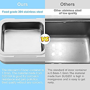 BlumWay Ultrasonic Denture Cleaner 200ml False Teeth Cleaning Machine, Very Safe Simple and Efficient Denture Cleaning Device for Old Parents Thoughtful Gifts