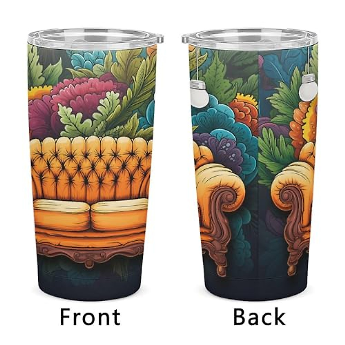 20 Oz Tumbler With Straw Leak Proof Thermos Cup, Couch Stainless Steel Insulated Travel Coffee Mug Fit for Car Cup Holder