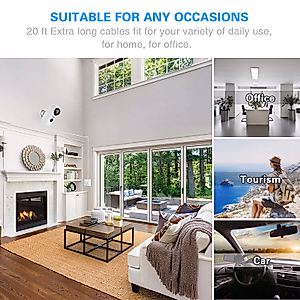 ZUMIMALL 20 Feet Power Extension Cable Power Supply Adapter Extension Cord Compatible with Outdoor Security Camera F5/F5B/GX1S/Q1PROK/GX2S/GX2K/C1 (No Wireless Outdoor Security Camera)