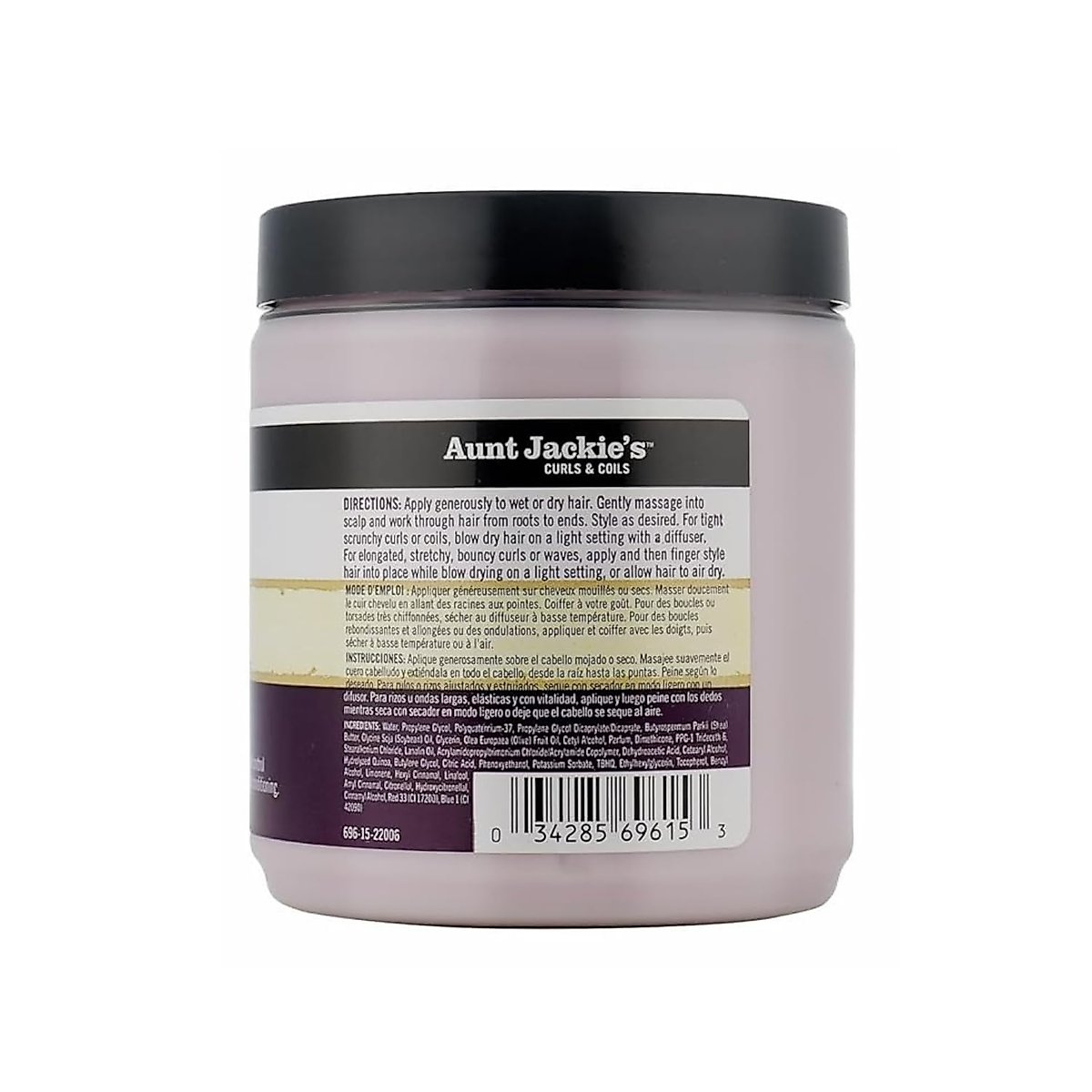 Aunt Jackie's Curl La La, Lightweight Curl Defining Custard, Enriched with Shea Butter & Olive Oil, Basic, 15 Ounce