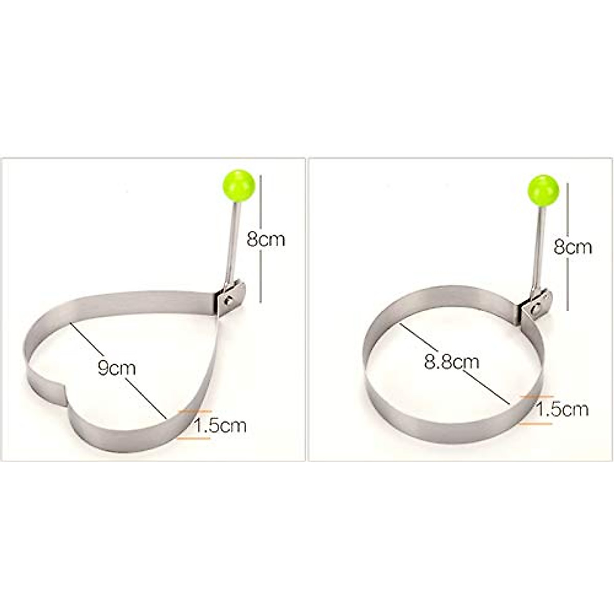 Stainless Steel 5 Style Fried Egg Pancake Shaper Omelette Mold Mould Frying Egg Cooking Tools Kitchen Accessories Gadget