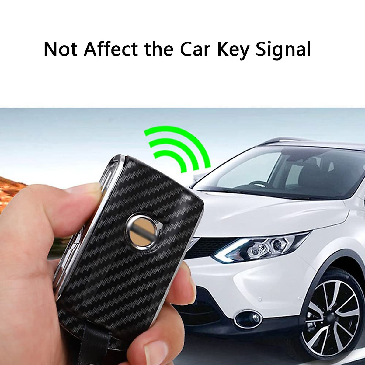 SANRILY 1Pcs for Volvo Key Fob Cover Full Covered ABS Plastic Key Case for Volvo XC40 XC60 S90 XC90 V90 2017 2018 T5 T6 2015 2016 T8 Keyless Keychain Holder White