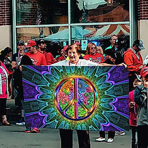 World Peace And Love Sign Flag Peace Love World Flag 3x5 Foot Outdoor Flag