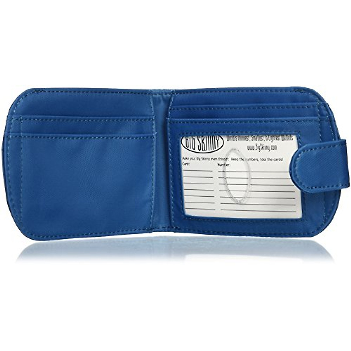Big Skinny Women's Taxicat Bi-Fold Slim Wallet, Holds Up to 25 Cards, Ocean Blue