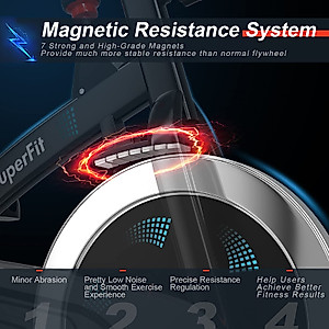 Goplus Magnetic Stationary Bike, Indoor Exercise Cycling Bike Smooth Belt Drive W/Heart Rate, LCD Monitor, Full Adjustment Near-silent Home Cardio Workout Spin Bike