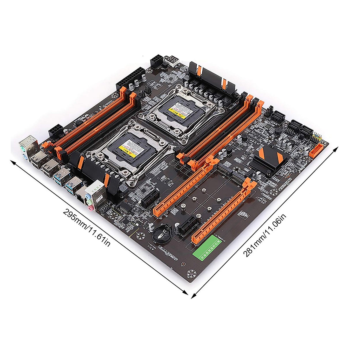 Desktop Motherboard, LGA 2011-3 Socket Desktop Mainboard for Intel x99 Chipset, Support 8 DDR4 DIMM(Single Memory 16G), 6 SATA3.0 Port and 2 NVME M.2 Port