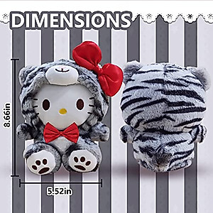 NGCJZF Kawaii Kitty Plush Toys, 8.66 inch Cute Cartoon Kitty Tiger Plushie, Soft Animals Stuffed Doll, Kitty Cat Plush Figure Toys for Kids Anime Fans