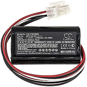 3400mAh Replacement Battery for Verifone Ruby 2, Verifone Ruby CI, Verifone PCA169-404-01-A, Verifone PCA169-001-01