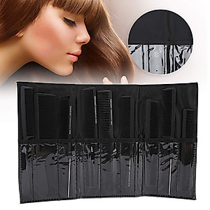 Hairdressing Bag, Cosmetology Supplies Bag Professional Travel Barber Bag Hair Stylist Cosmetic Organizer For Hair Salon Equipment Curling Irons Brushes Comb (Black)