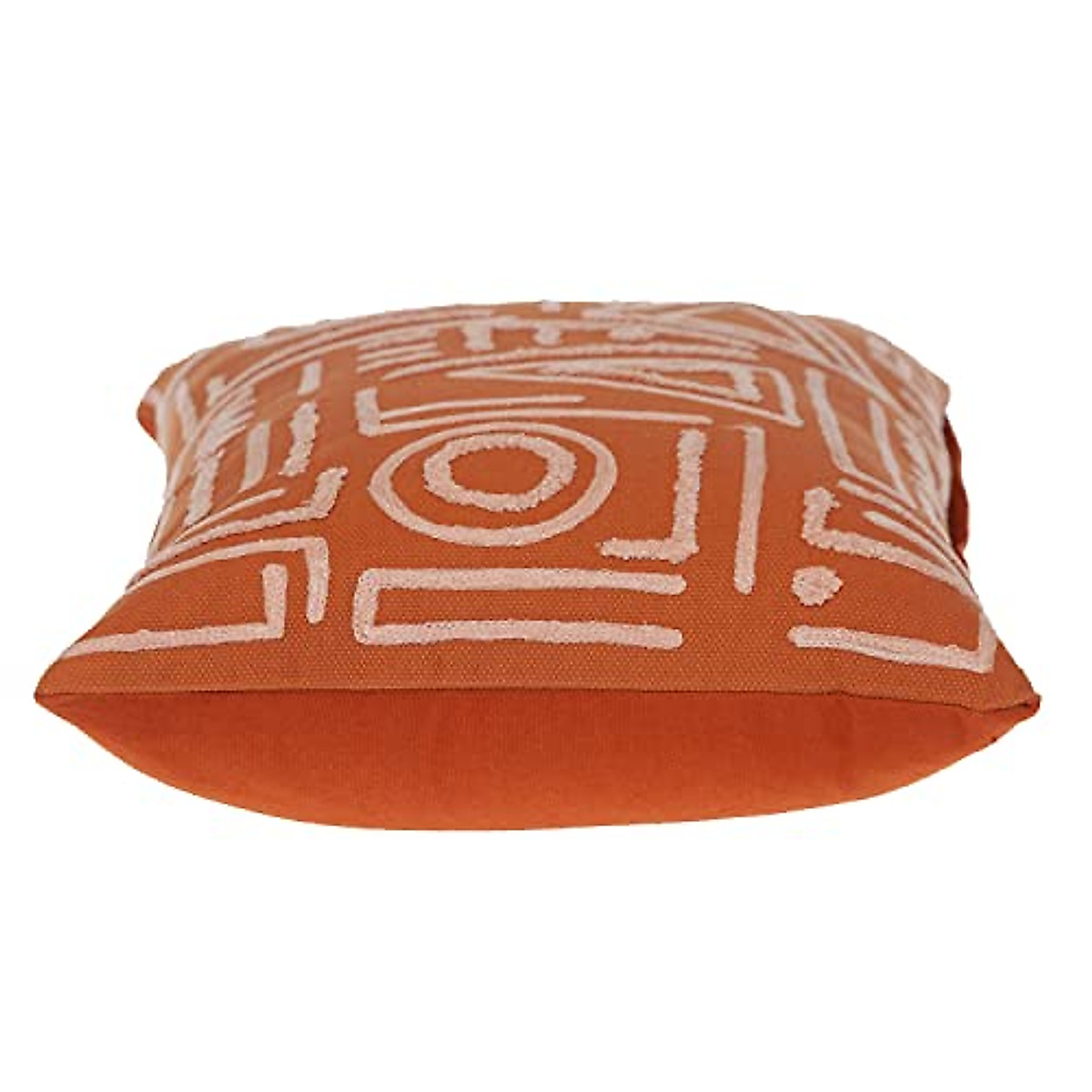 Parkland Collection Transitional Geometric Orange 14" x 20" Pillow
