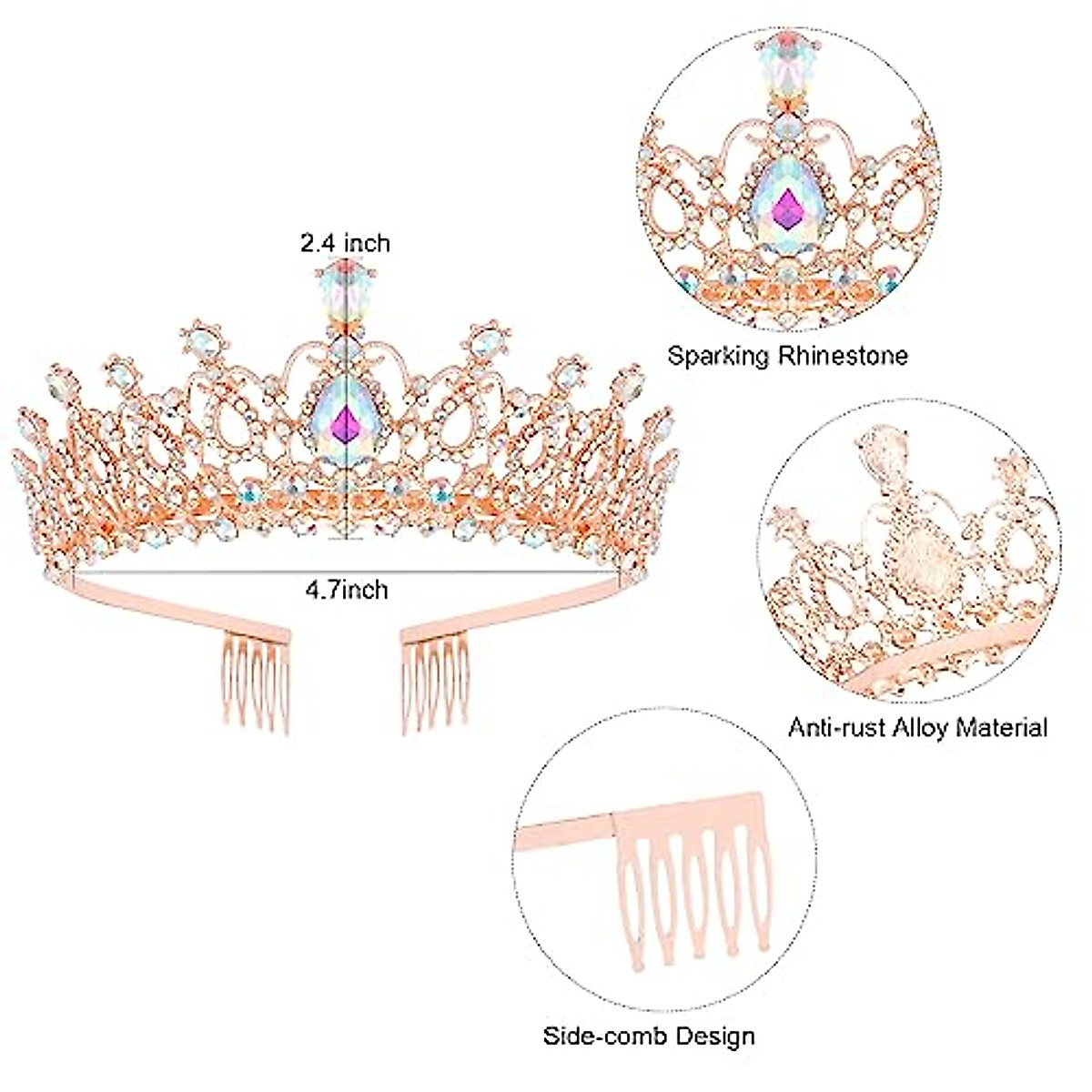 KICOSY Tiaras for Women Birthday Queen Tiara and Sash Set Birthday Crown for Women Birthday Tiara for Girls Rhinestone Crown Birthday Queen Sash Birthday Gifts Birthday Decorations for Women