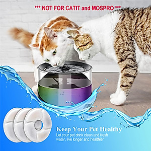 Cat Water Fountain Filters, 5 inch Pet Fountain Filters, Dog Fountain Activated Carbon Filters Replacement, Compatible with Cats and Dogs Automatic Water Dispenser (10Pcs)