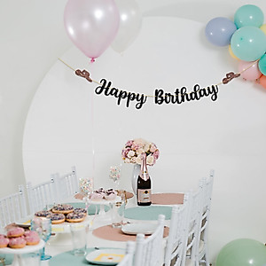 ShuanQ Cowboy Happy Birthday Banner - Western Theme Baby Shower/Birthday Party Decoration - Cowboy Cowgirl Birthday Party Bunting Decor - Wild West Birthday Party Supplies Photo Booth Props