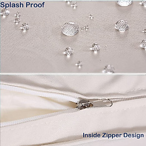 Furnivilla 14-Piece Patio Furniture Conversation Sets Cushion Covers Patio Sets Cushion Covers Replacement for 7-Piece Outdoor Furniture Set (Beige)