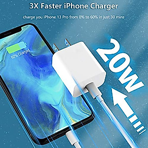 iPhone 14 13 12 Super Fast Charger, [MFi Certified] 6FT Lightning Cable 20W PD USB C Wall Charger 2-Pack iPhone Fasting Charging Block Compatible iPhone 14/14 Pro Max/13/13Pro/12/12 Pro/11/XS Max/8P