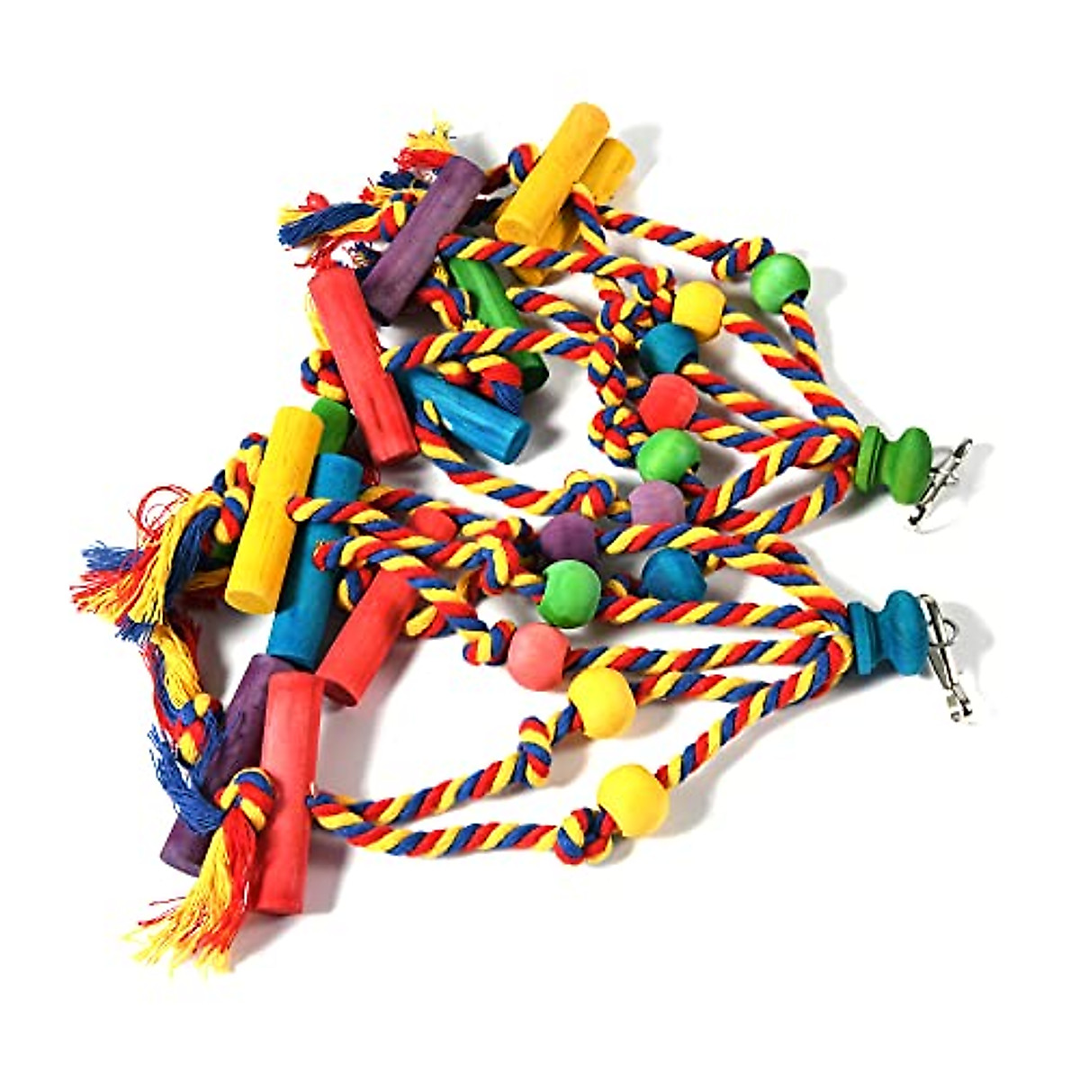 KAMOD Bird Chewing Toy Funny Cotton Rope Parrot Toy Bite Resistant Bird Tearing Toy Cockatiels Training Toy