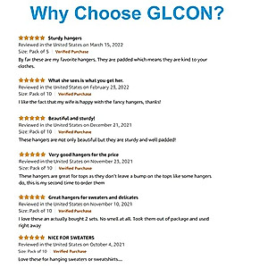 Padded Hangers for Women Clothing Men Sweaters, GLCON 17 Inches Satin Coat Hangers No Bump Fabric Foam Wood Cover, Anti-Slip Thick Clothes Hanger for Adult Wedding Dress Pants (Stripe, 8 Pack)