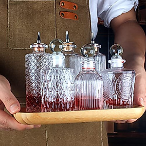 Bitters Bottle Set of 6 Dasher Bottles for Cocktails with Zinc Alloy Dash Tops and Stoppers, Dispenser Bottles, Barware Set for Home Bar (6 pacl)