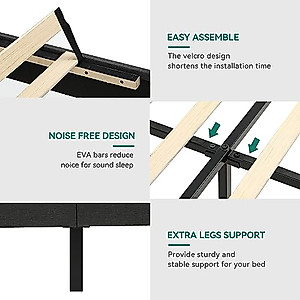 YITAHOME Queen Size Bed Frame, LED Bed Frame with Storage Upholstered Headboard, Platform Bed with Outlet & USB Ports, No Box Spring Needed, Easy Assembly, Grey