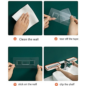 2 pcs set Adhesive wall mounted 180 degree rotating bathroom shelves corner shelves kitchen shelves