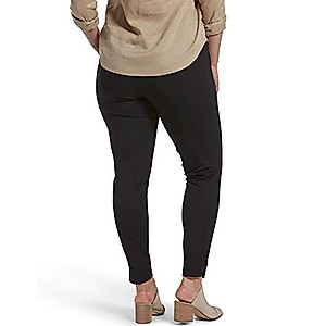 HUE Women's Ponte 7/8 Leggings, Black, 1X