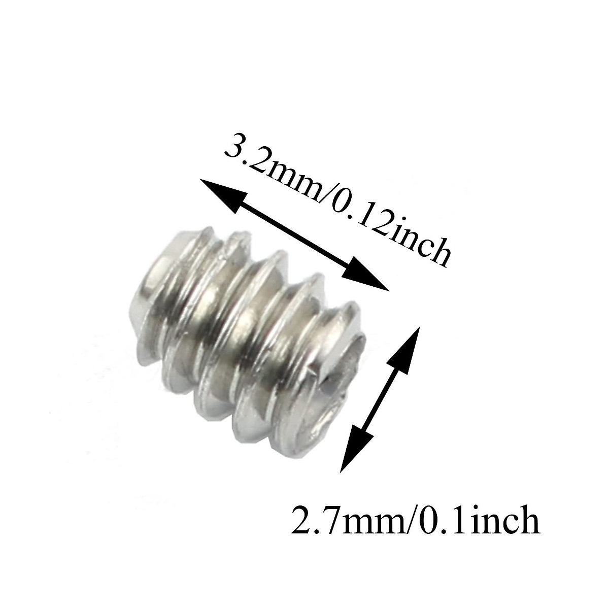 Pro Bamboo Kitchen 25pcs 304 Stainless Steel Full Thread Cup Point Grub Screws #4-40x1/8" Hexagon Hex Socket Set Screws