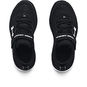 Under Armour Boys' Little Kid Pre School Assert 9 Alternate Closure, Black (001)/White, 1.5