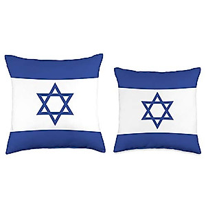 Israel Flag Gifts by Art Like Wow Flag, Star of David, Jewish State, Love Israel Throw Pillow, 16x16, Multicolor