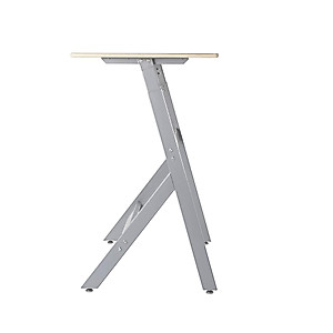 Guidecraft Standing Collaboration Desk for Kids and Adults: Adjustable Height Birch Plywood Table with Metal Legs for Home, Office, Classrooms and More