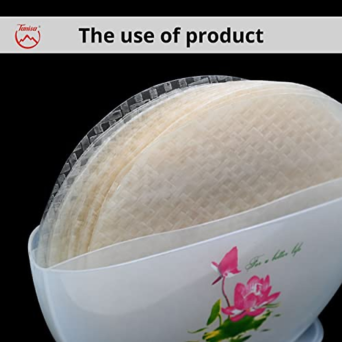 TANISA Rice Paper Water Bowl – Rice Paper Holder for Spring Rolls, Summer Rolls, Egg Rolls- Roll/Fresh Spring Roll Kit – 10.2 inch (Rice Paper NOT Included)