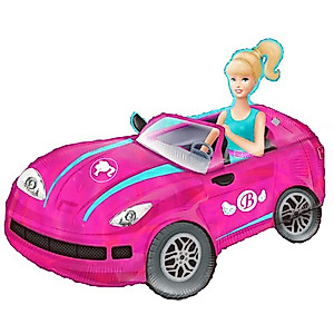 4pcs pinkgirl car balloons for pink girl birthday party decoraitons,girl birthday party supplies