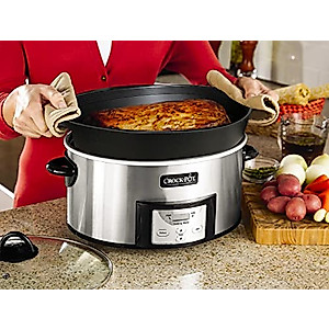 Scrub Guardian - Premium 7/8 QT Oval Silicone Slow Cooker Liners for Crock Pot - Non-Stick, Reusable, Food-grade & BPA Free Silicone, Dishwasher Safe- Fits Large Crock pot 7/8 Quarts - Collapsible Crock Pot Liner for Easy Storage