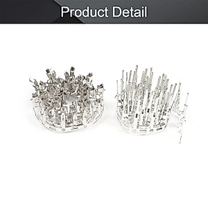 Fielect 100Pairs 2.54mm 5 Pin Black Plastic Male Female -SM Housing Crimp Terminal Connector