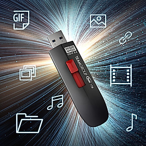 TEAMGROUP C212 Extreme Speed 1TB 1000/800MB/s USB 3.2 Gen 2 Easy Push-and-Pul Flash Thumb Drive External Data Storage Memory Stick Compatible with Computer/Laptop/PS4 PS5 TC21231TBB01