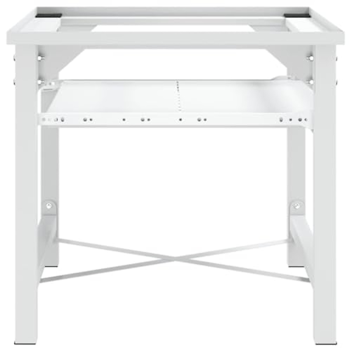 vidaXL Washing Machine Pedestal, Washer and Dryer Stand, Washing Machine Riser with Pull-Out Shelf, Laundry Pedestal for All Washing Machines, White