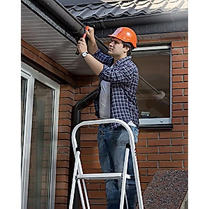 Delxo 4 Step Ladder Folding Step Stool, Heavy-Duty Sturdy Safety Tall Step Ladder Outdoor with Handrail Wide Pedal,White Lightweight Collapsible 4-Feet Step Stool Ladder for Adults Home Kitchen Indoor