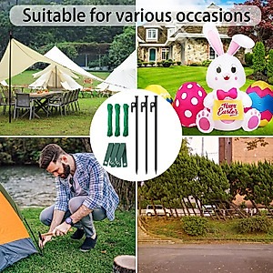 Tree Stakes Kit, Heavy Duty Tent Stake Tree Staking and Supports for Hurricane Protection - Garden Stakes Straightening Kits, Include 3 PCS Straps, 3Pcs Tree Stakes, 3Pcs Rope(16 in)