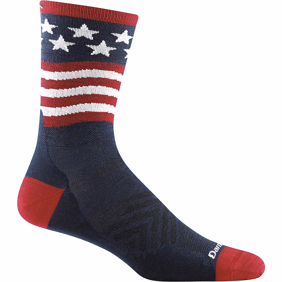 Darn Tough Men's Patriot Micro Crew Run Sock (Style 1037) - Stars and Stripes, X-Large